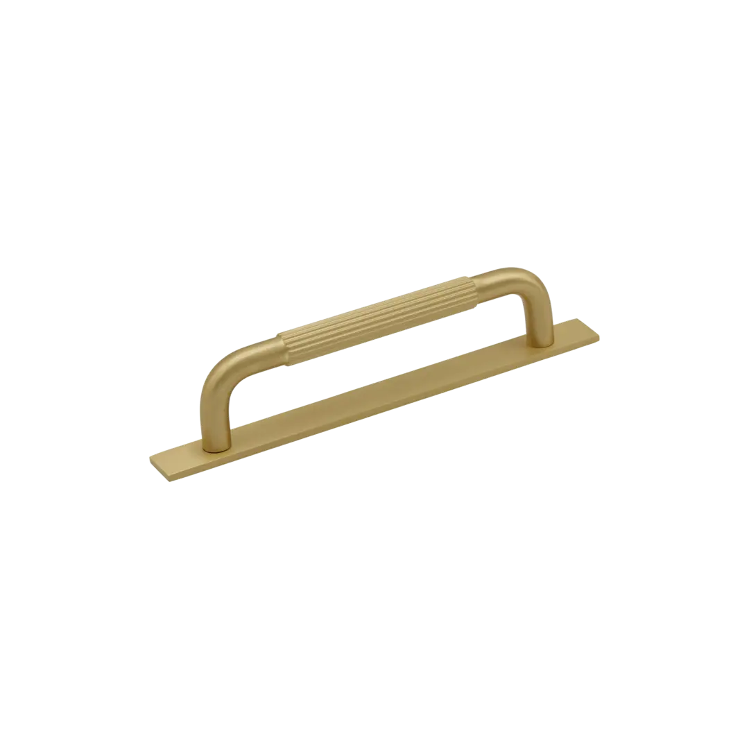 Handtag Helix Stripe/bricka-128 mässing | DecoForm